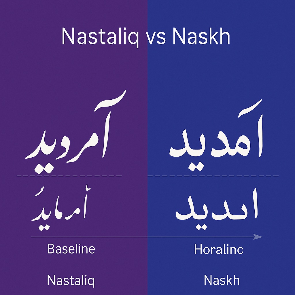 Nastaliq vs Naskh: Comparing Two Major Arabic Script Styles | Kitab ...